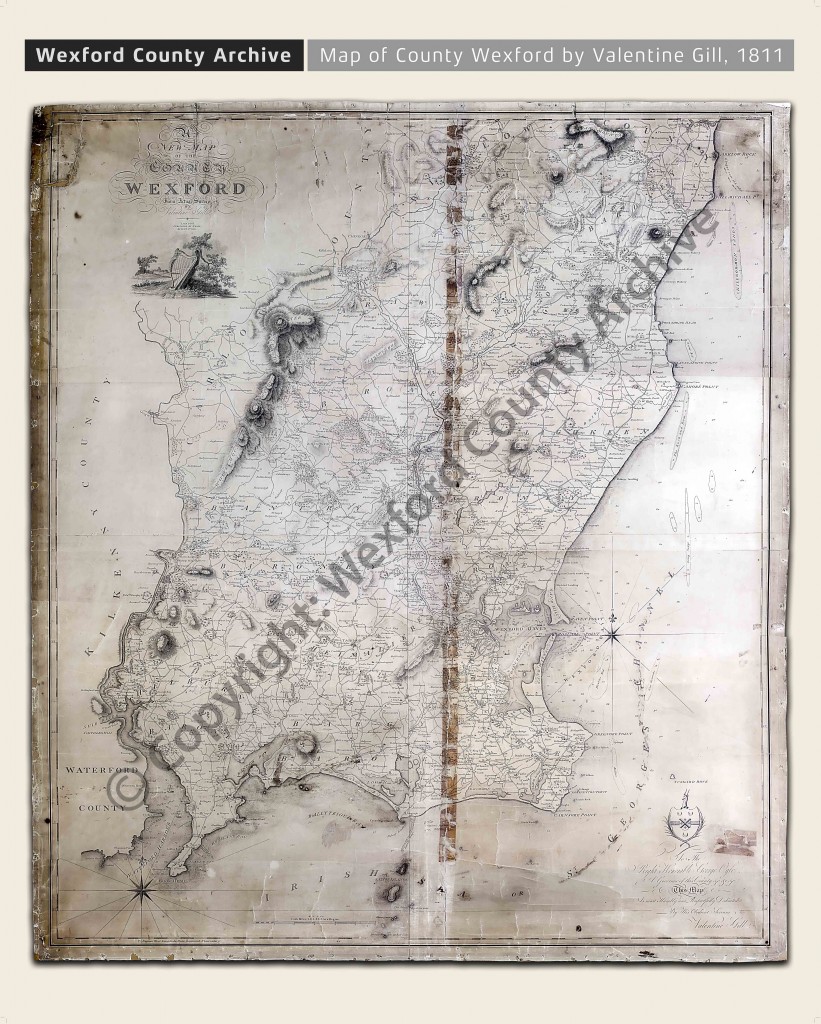 Valentine Gill map of Co. Wexford, 1811 – Wexford County Archive